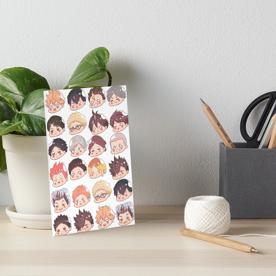 "Haikyuu chibi heads" Art Board Print for Sale by ChocoletoArt | Redbubble