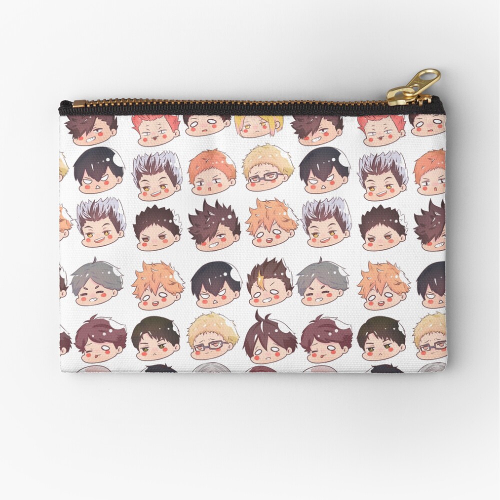 "Haikyuu chibi heads" Zipper Pouch for Sale by ChocoletoArt | Redbubble
