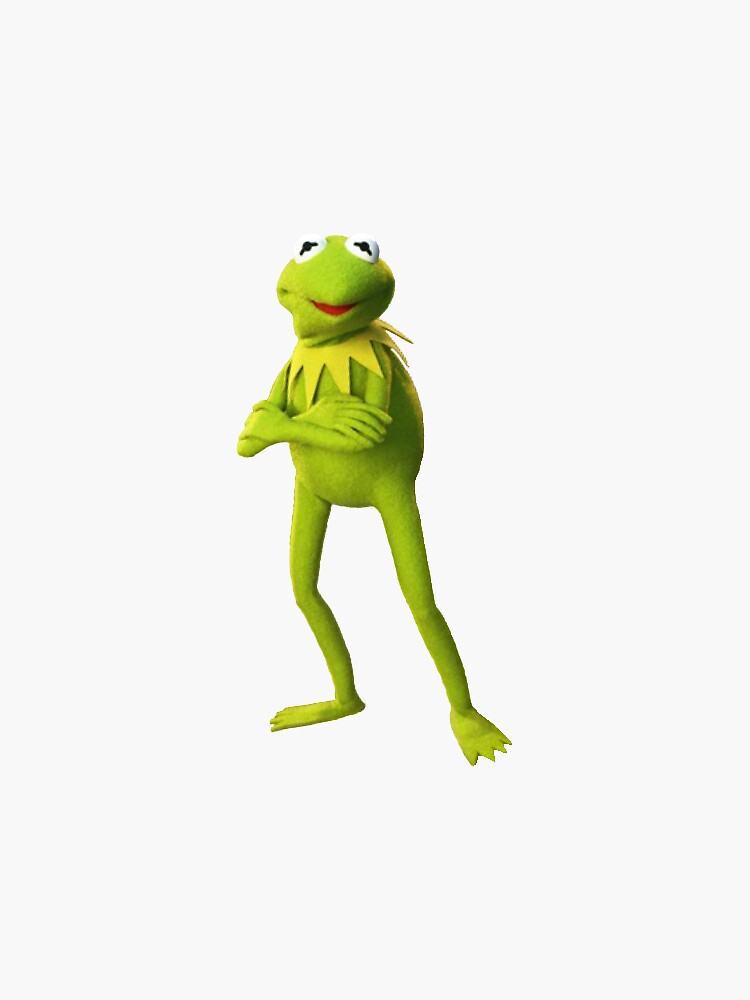 "Kermit striking a pose sticker" Sticker by alyssamio | Redbubble