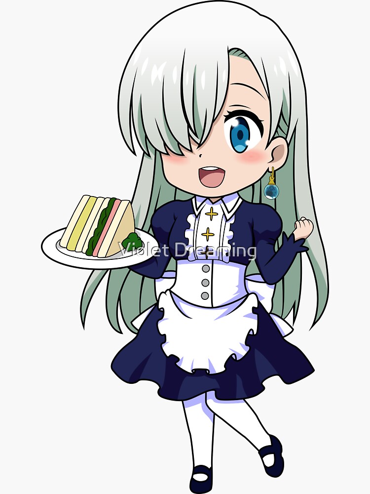 "Elizabeth Liones, Sandwich Ver. (Chibi)" Sticker for Sale by Hakea ...