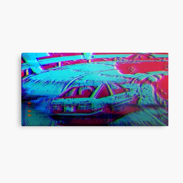 "Vaporwave Initial D" Metal Print for Sale by HucktheCat | Redbubble
