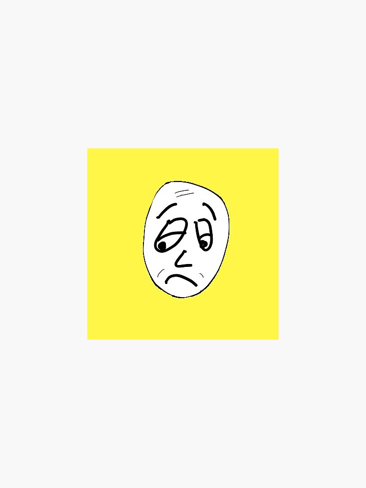 "sad boy" Sticker by jackbrandt | Redbubble