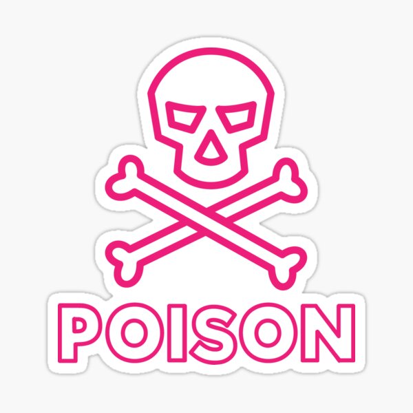 "Poison Symbol Icon" Sticker for Sale by patrimonio | Redbubble