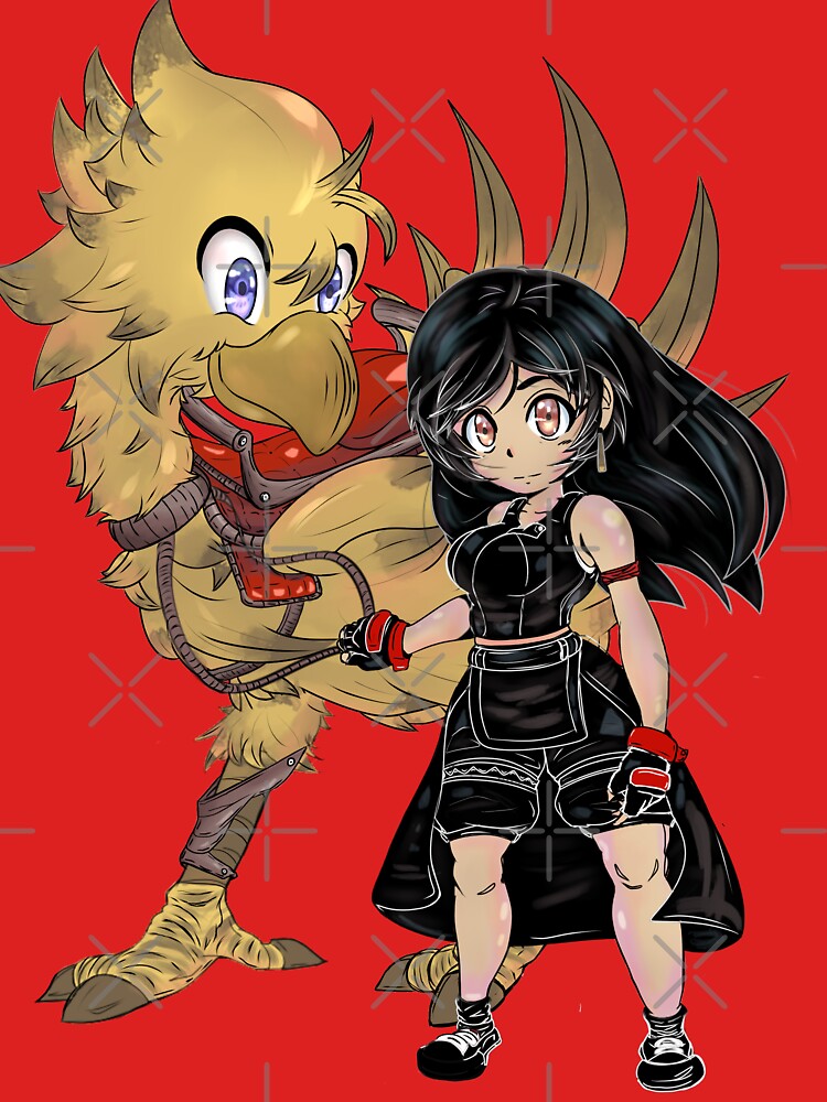 "Final Fantasy 7 / Chibi Tifa Lockhart & Chocobo " T-shirt by Artextric ...