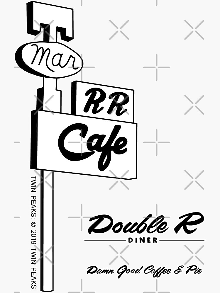 "Double R Diner - Twin Peaks" Sticker by ValentinaHramov | Redbubble