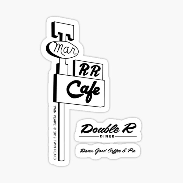 "Double R Diner - Twin Peaks" Sticker by ValentinaHramov | Redbubble