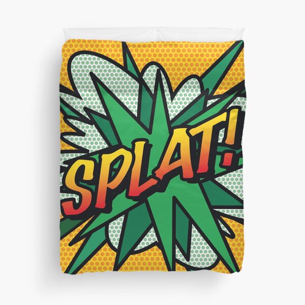 "SPLAT Comic Book Pop Art Modern Retro Fun" Duvet Cover by theimagezone ...
