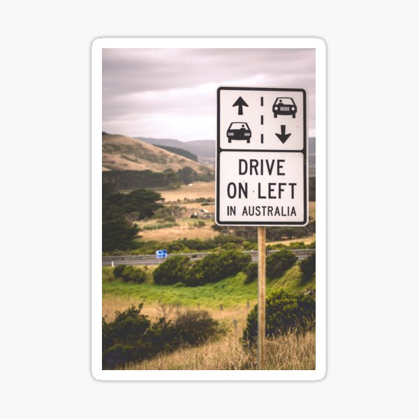 "Drive on Left" Sticker for Sale by opticpixil | Redbubble