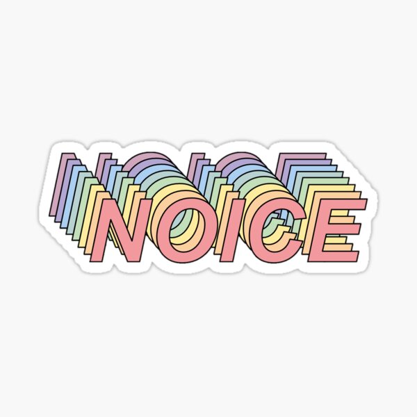 "Noice Brooklyn Nine Nine Rainbow Text" Sticker for Sale by ...