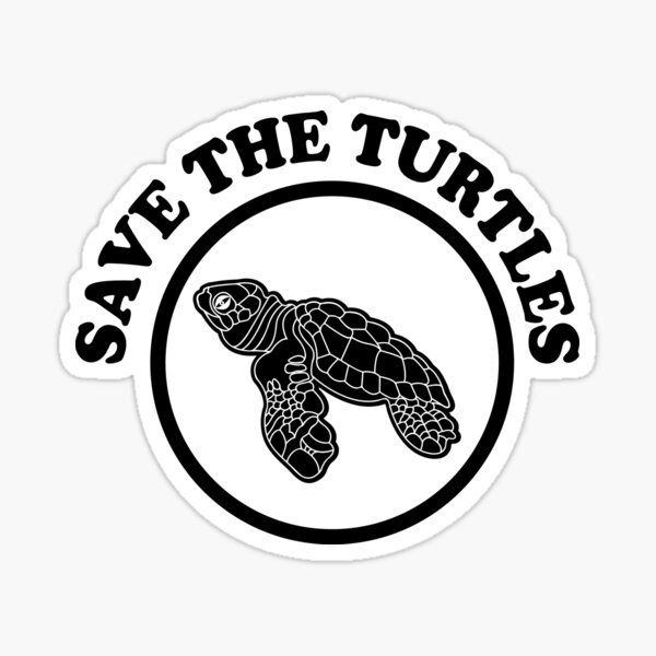 "Save the turtles" Sticker for Sale by hyggenok | Redbubble