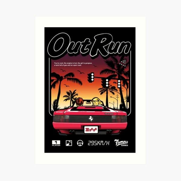 "Out Run Retro Arcade Vintage" Art Print for Sale by Jorditarrats ...