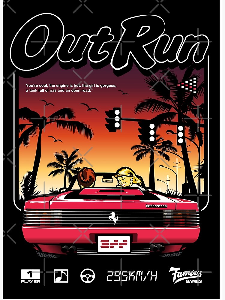 "Out Run Retro Arcade Vintage" Poster by Jorditarrats | Redbubble