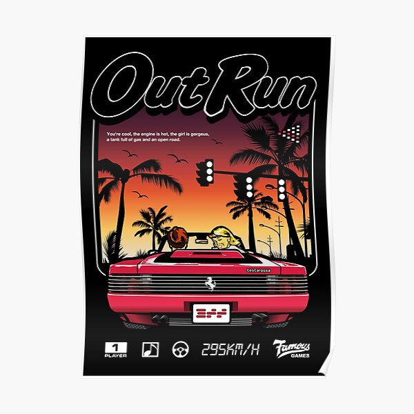 "Out Run Retro Arcade Vintage" Poster by Jorditarrats | Redbubble