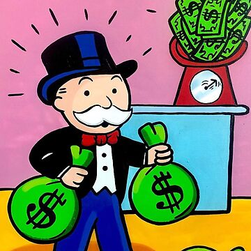 "$ Monopoly Man $" Sticker for Sale by monopolyman1 | Redbubble