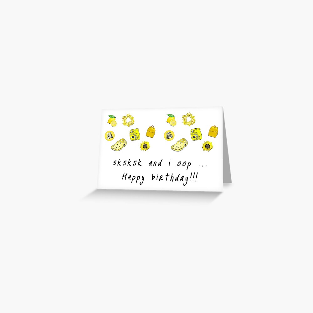 "VSCO girl birthday card, sticker, mug" Greeting Card by avit1 | Redbubble