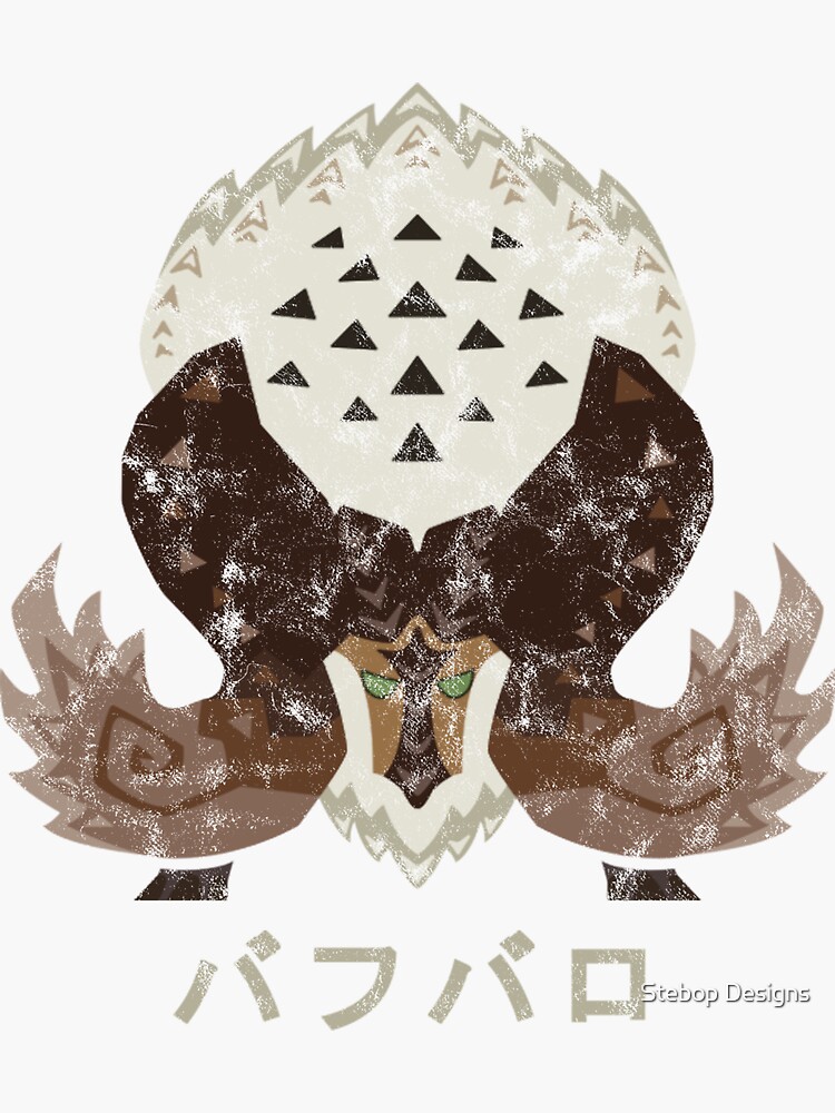 "Monster Hunter World Iceborne Banbaro Kanji Icon" Sticker for Sale by ...