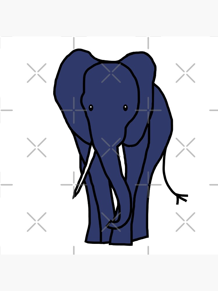 "Big Blue Elephant" Poster for Sale by ellenhenry | Redbubble