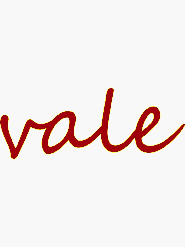 "vale" Sticker for Sale by loraandemma | Redbubble