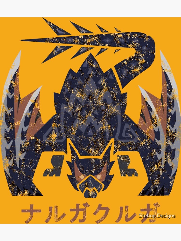 "Monster Hunter World Iceborne Nargacuga Kanji Icon" Poster for Sale by ...