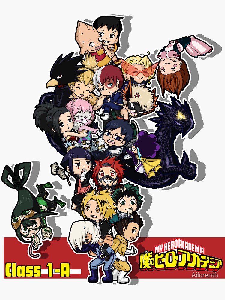 "BnHA - Class 1A" Sticker for Sale by Ailorenth | Redbubble