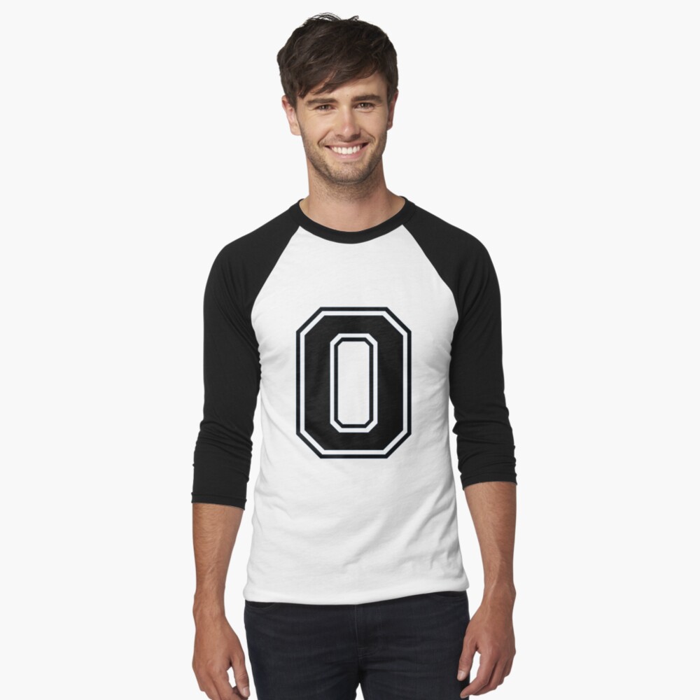 "Varsity Team Sports Uniform Number #0 - Black" Sticker for Sale by ...