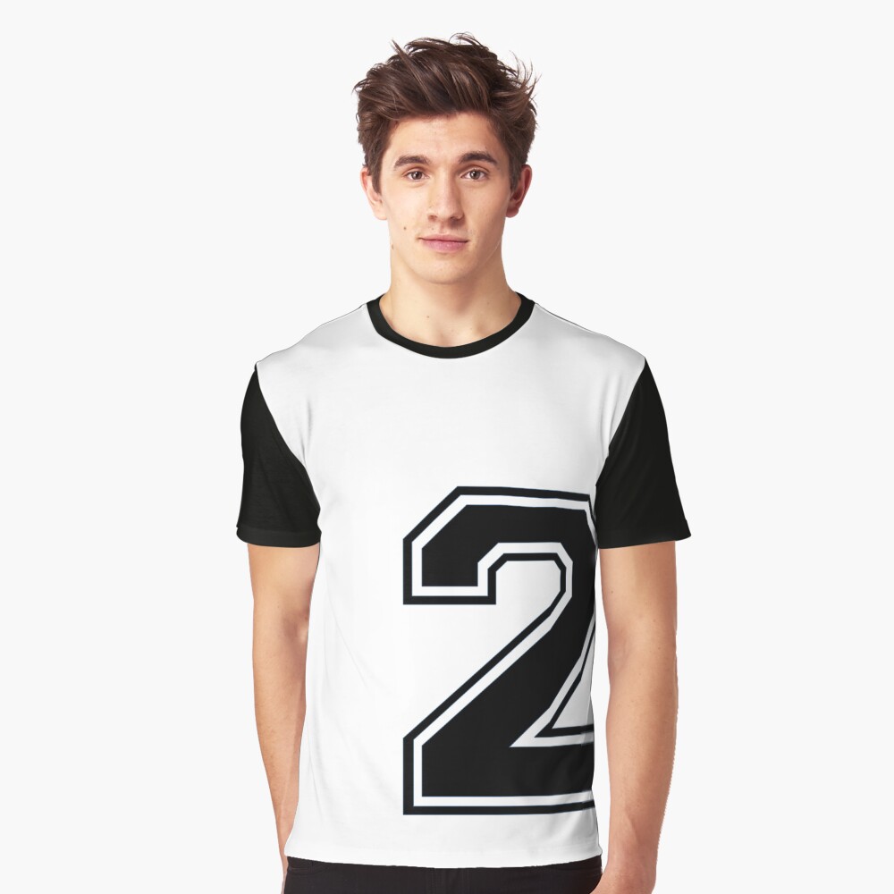 "Varsity Team Sports Uniform Number #2 - Black" Sticker for Sale by ...