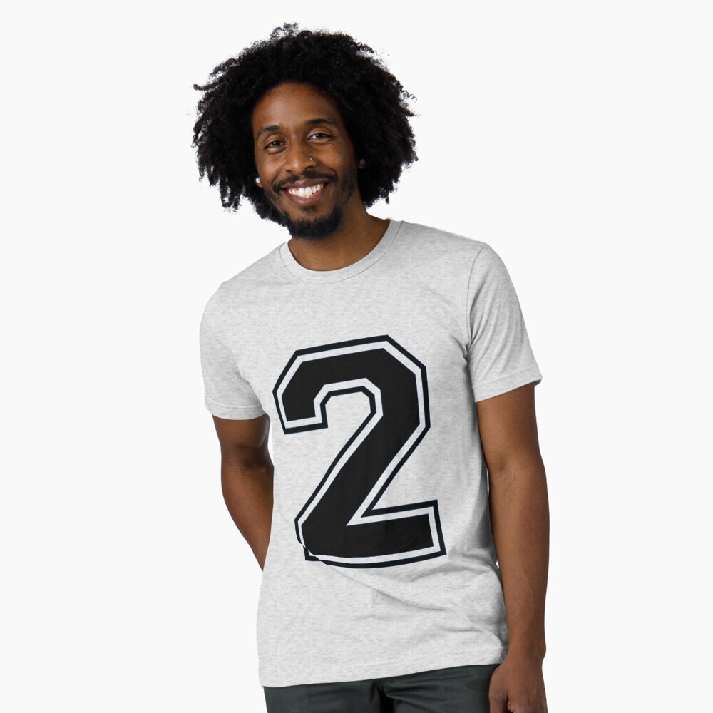 "Varsity Team Sports Uniform Number #2 - Black" Sticker for Sale by ...