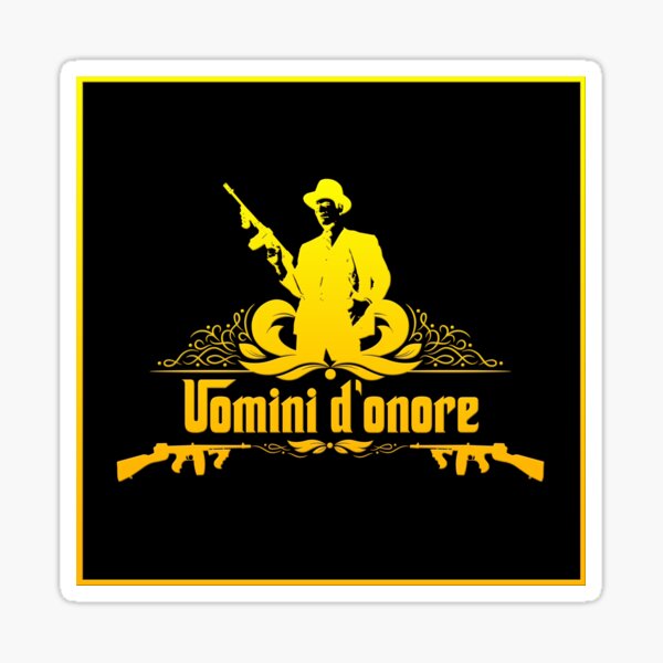 "Uomini d'onore logo" Sticker for Sale by District020 | Redbubble