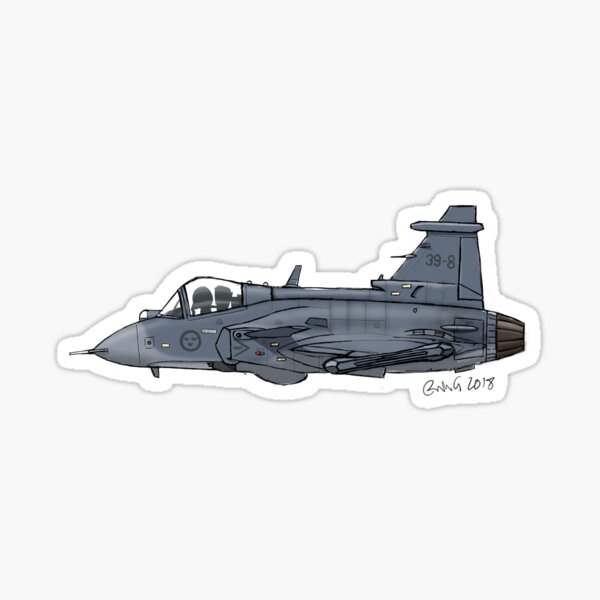 "Saab JAS 39E Gripen" Sticker for Sale by Erik Gustavsson | Redbubble