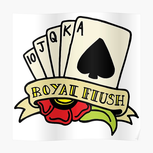 "Royal Flush - Colour Version - Traditional tattoo" Poster by 86Gaz ...