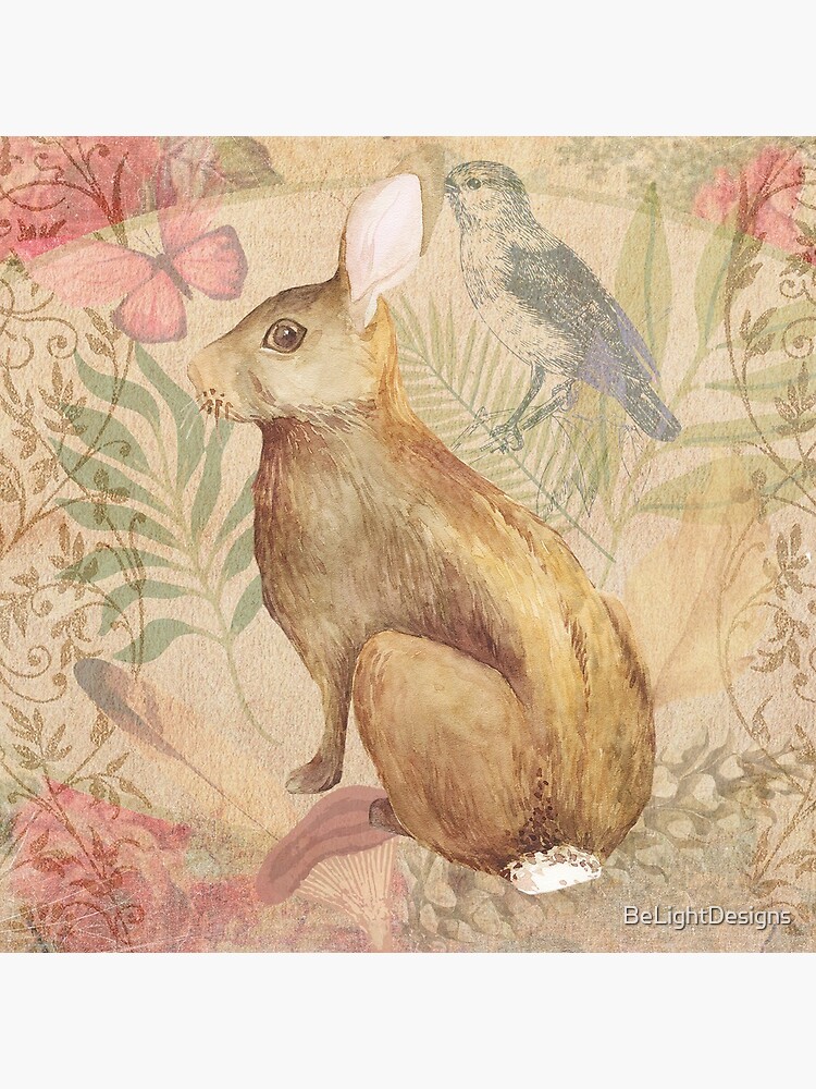 "Victorian Vintage Rabbit " Poster for Sale by BeLightDesigns | Redbubble