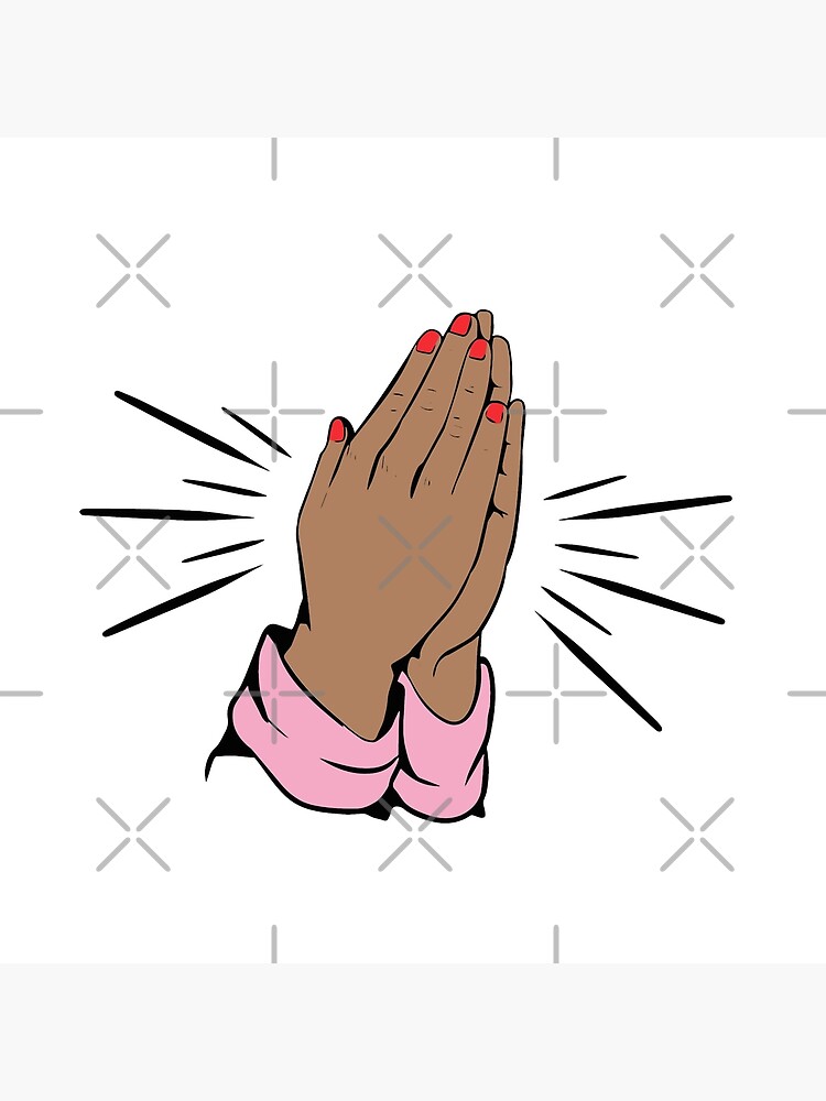 "Praying Hands Pink" Poster for Sale by GraceUponGrace | Redbubble