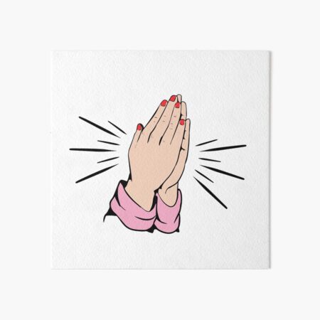 "Praying Hands Pink" Art Board Print by GraceUponGrace | Redbubble