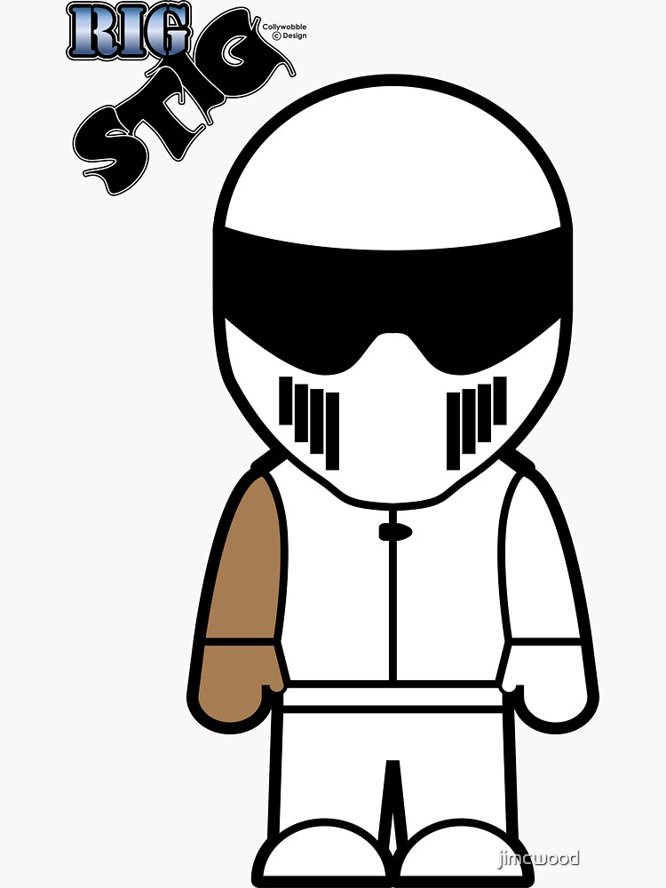 "The Stig - Rig Stig" Sticker for Sale by jimcwood | Redbubble