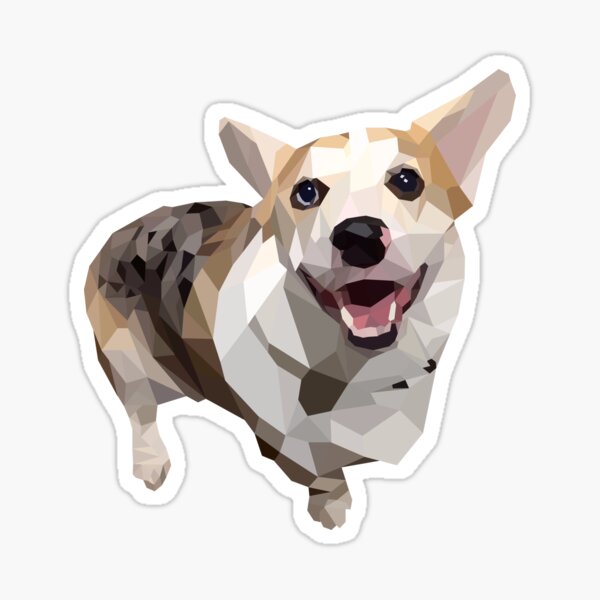 "Corgi Geometry " Sticker for Sale by Onion-Queen | Redbubble