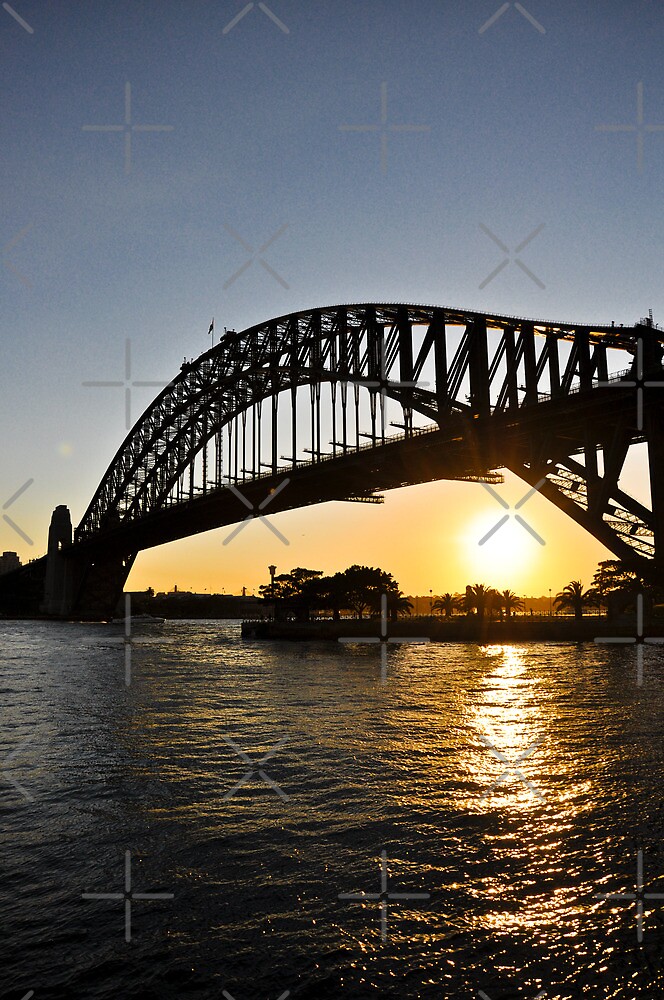 "Sydney Harbour Bridge Sunset Portrait" by Clintpix | Redbubble