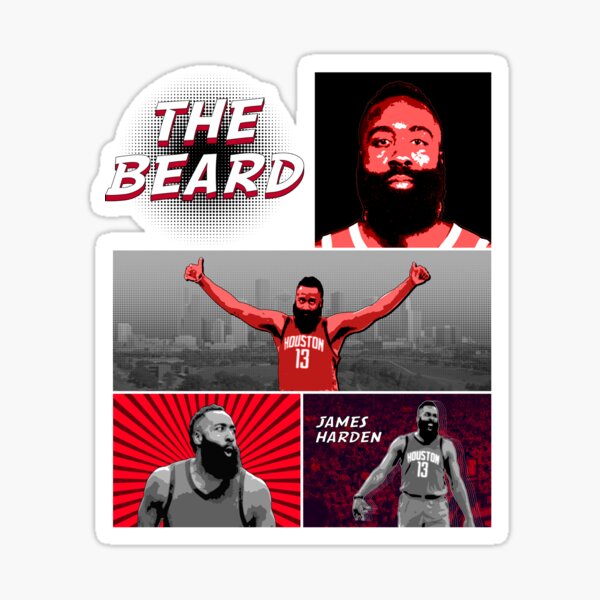 "James Harden Basketball Comic" Sticker by sportsign | Redbubble