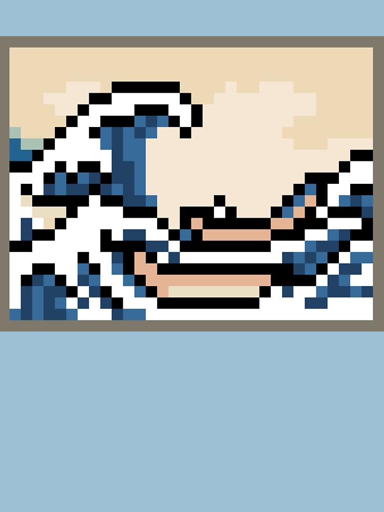 "The Great Pixel off Kanagawa - Pixelated The Great Wave off Kanagawa ...