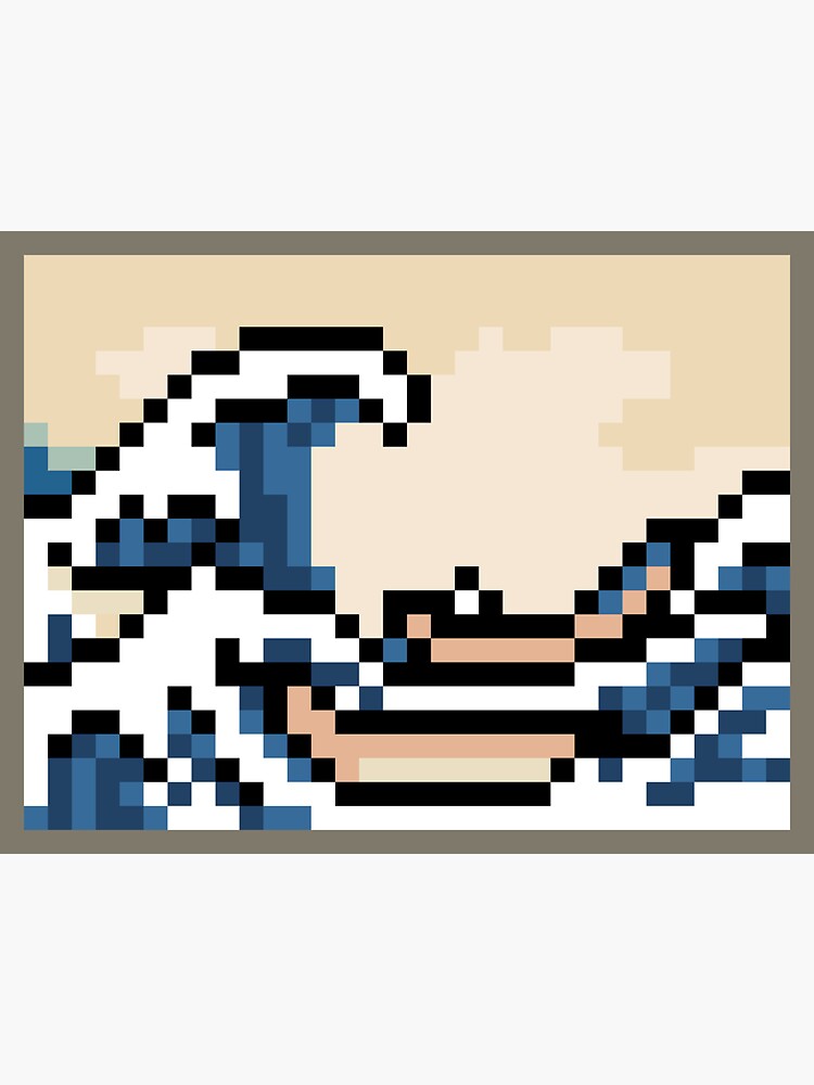 "The Great Pixel off Kanagawa - Pixelated The Great Wave off Kanagawa ...