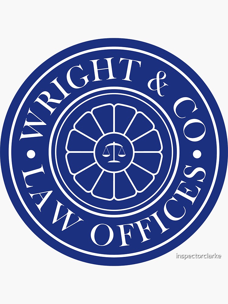 "Wright & Co Law Offices" Sticker for Sale by inspectorclarke | Redbubble