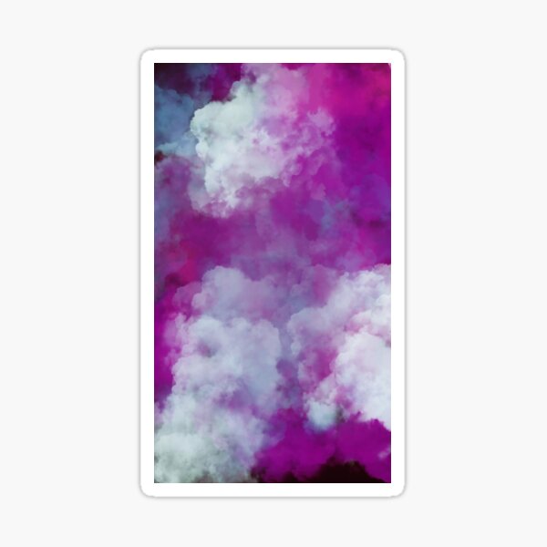 "Blue, Purple and White Fluffy Clouds " Sticker for Sale by ...