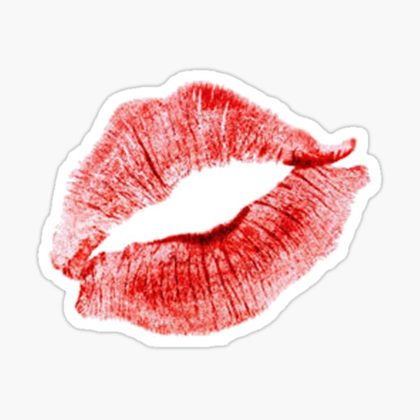 "Lipstick print" Sticker for Sale by georgiasf | Redbubble