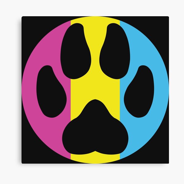 "Paw in a circle - Pride (Pansexual)" Canvas Print for Sale by storm ...