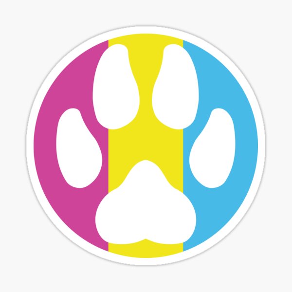 "Paw in a circle - Pride (Pansexual)" Sticker for Sale by storm-fox-art ...
