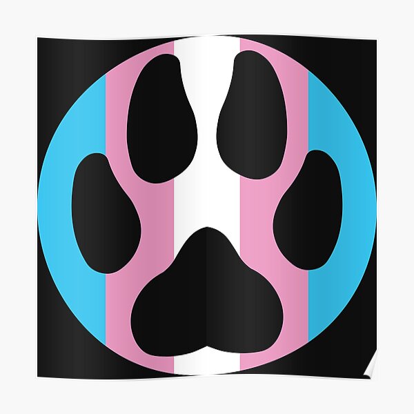 "Paw in a circle - Pride (Trans)" Poster for Sale by storm-fox-art ...