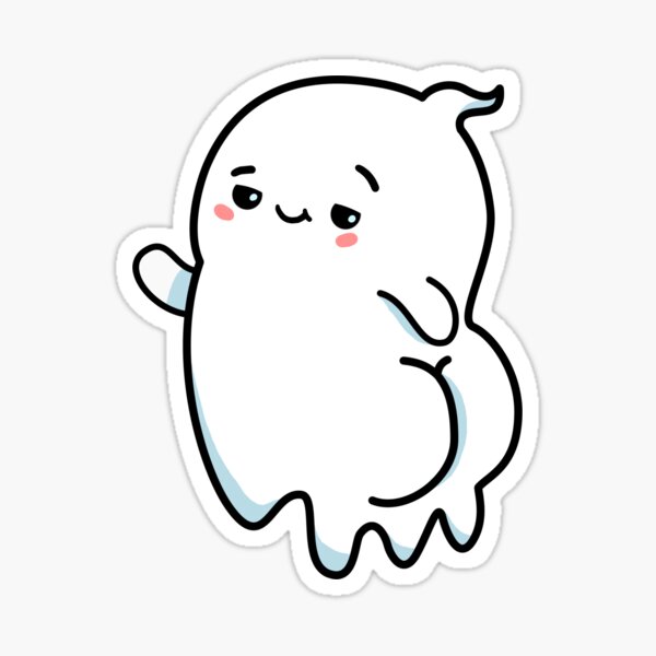 "Kawaii Booty Ghost" Sticker for Sale by kawaiilife | Redbubble