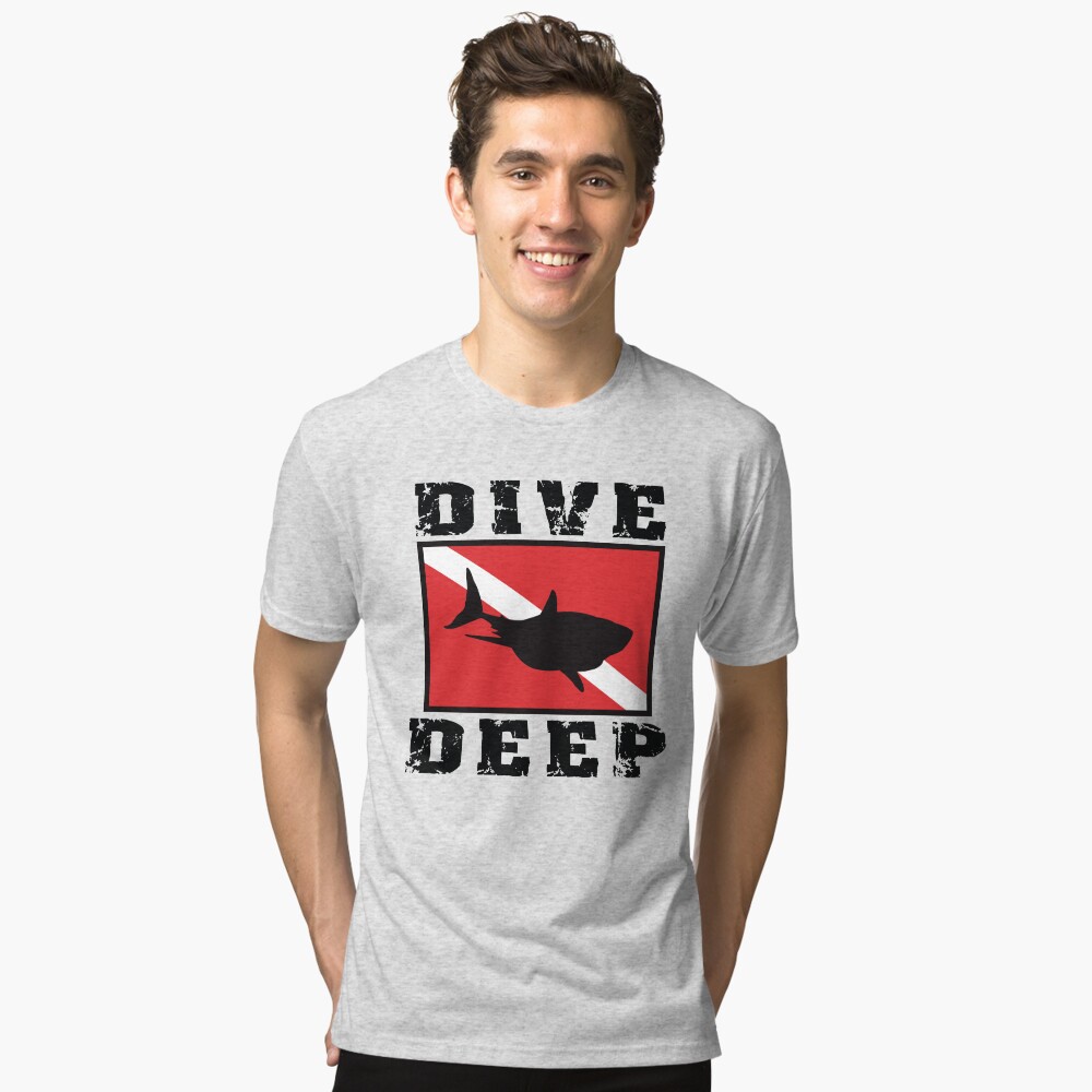 " Shark SCUBA Flag Dive Deep" Sticker for Sale by SportsT-Shirts ...