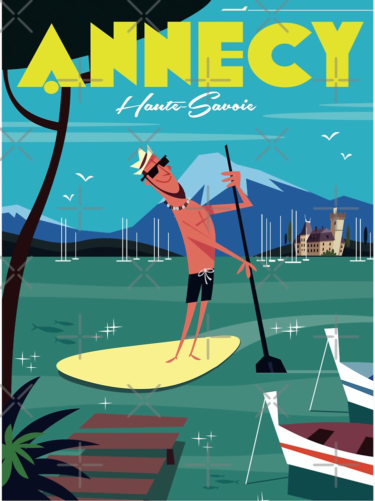 "Lac Annecy poster" Pullover Hoodie for Sale by GAGodel | Redbubble