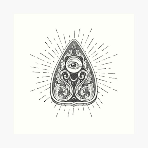 Ouija Board Planchette Drawing Planchette Intricate Planchette For