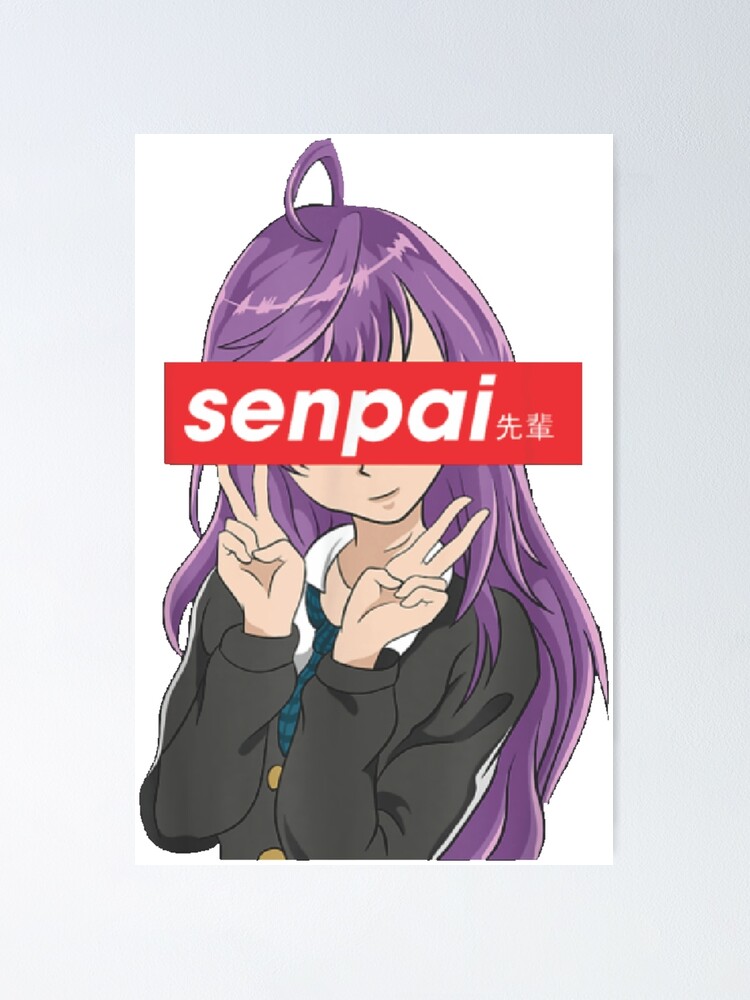 "Cute Japanese Girl Senpai" Poster by JuanClark | Redbubble